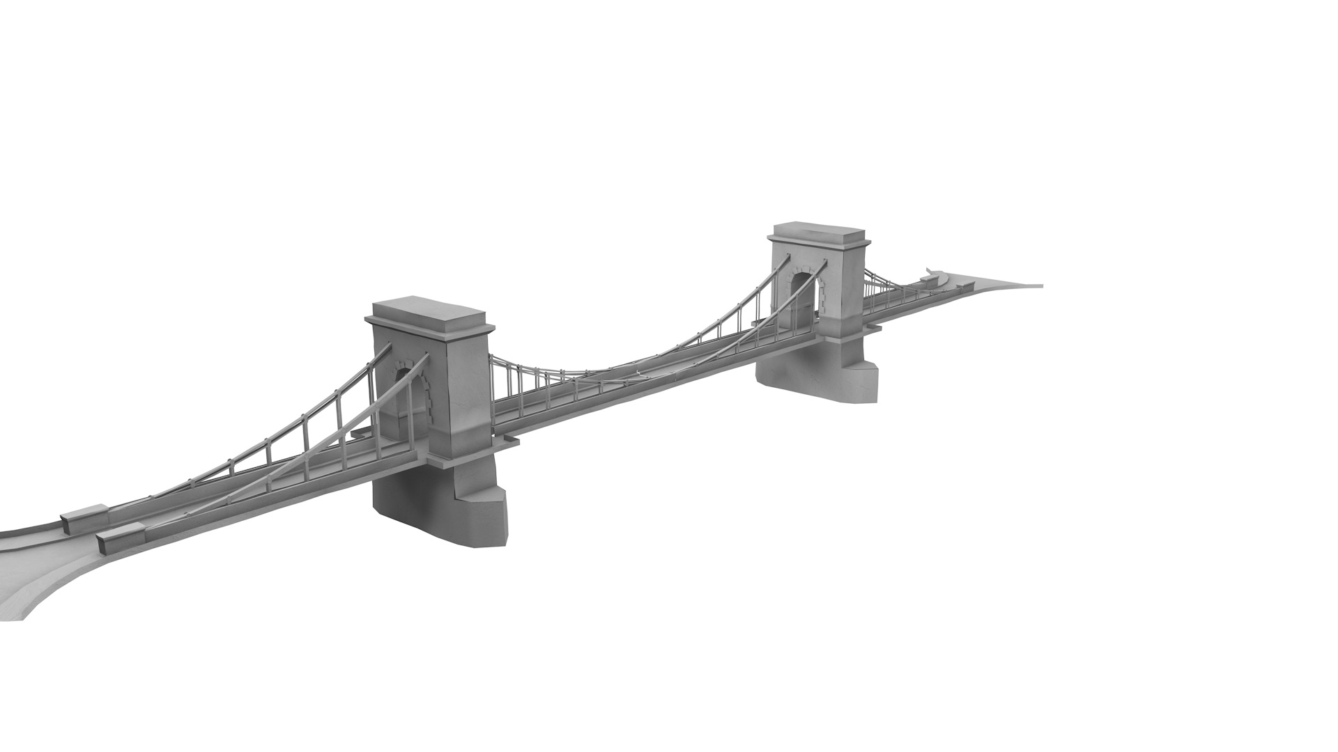 Budapest Chain Bridge From Paper 3D Model - TurboSquid 2155997