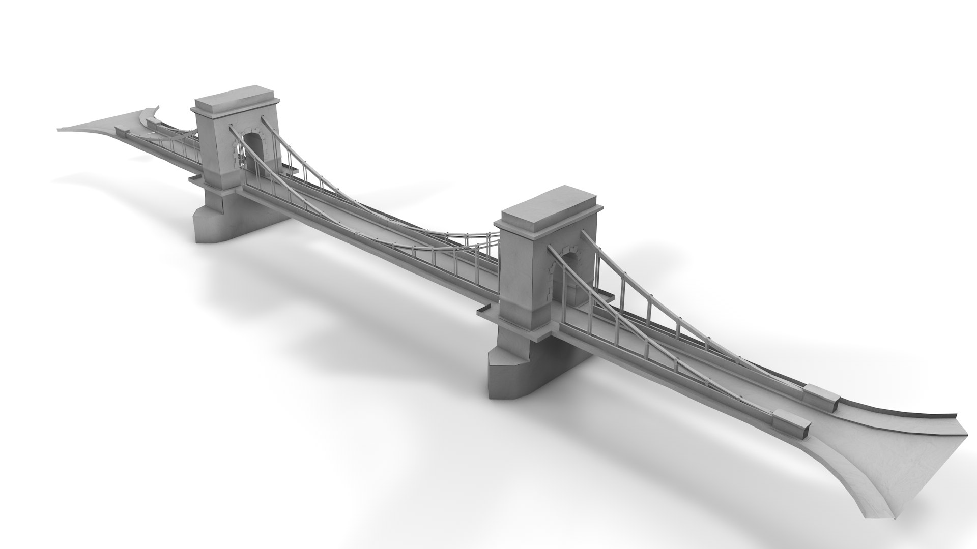 Budapest Chain Bridge From Paper 3D Model - TurboSquid 2155997