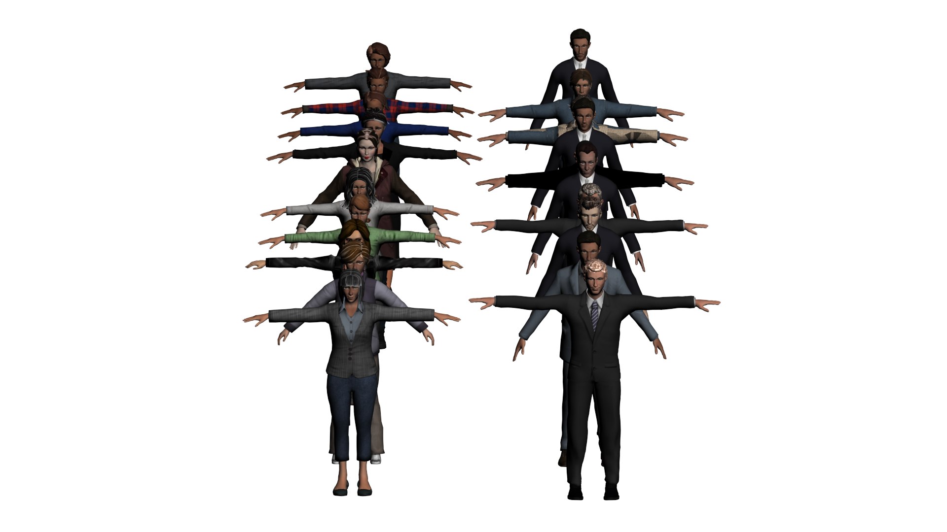 Collection 3d men and women model - TurboSquid 2090903
