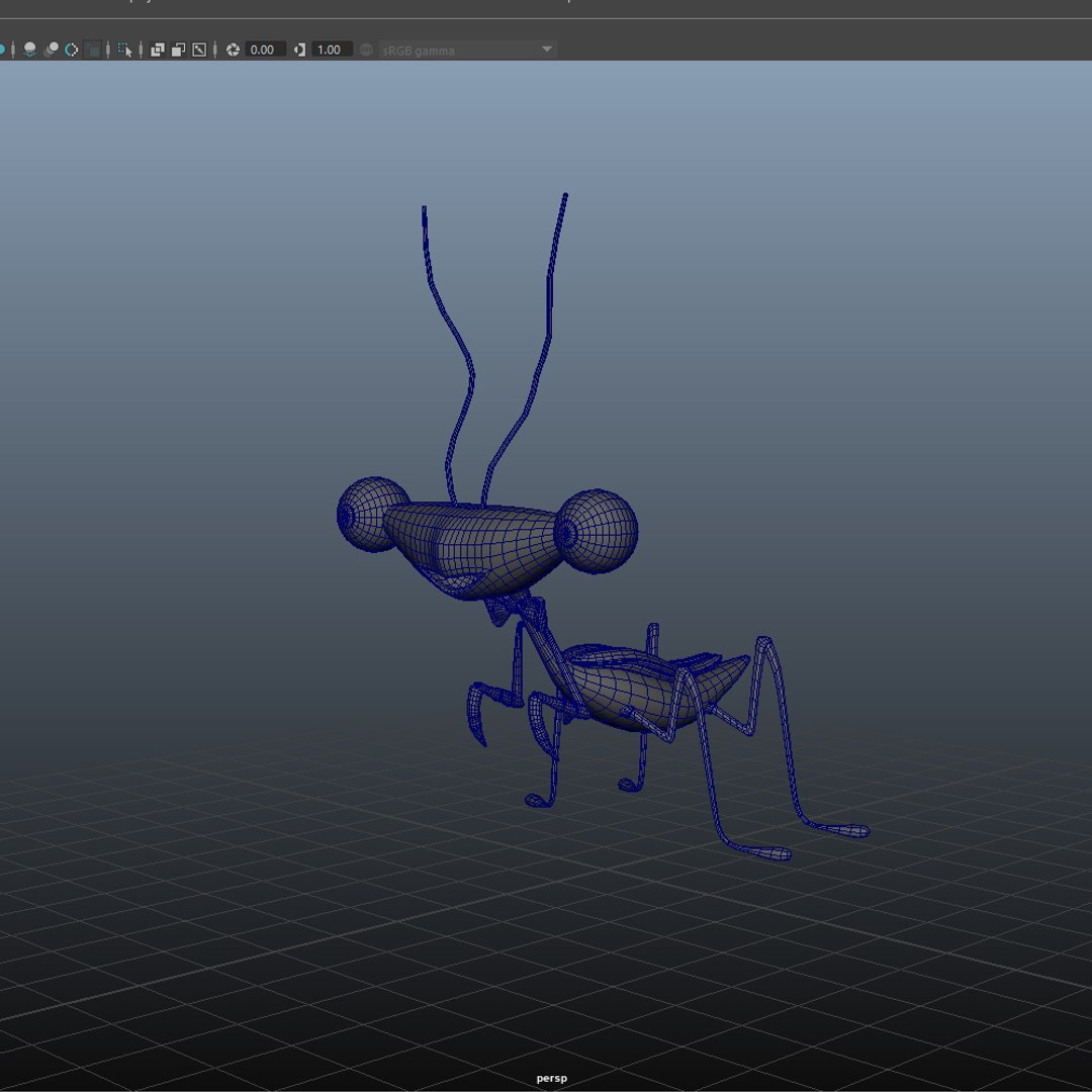 3D Praying Mantis Cartoon 02 - TurboSquid 2029541