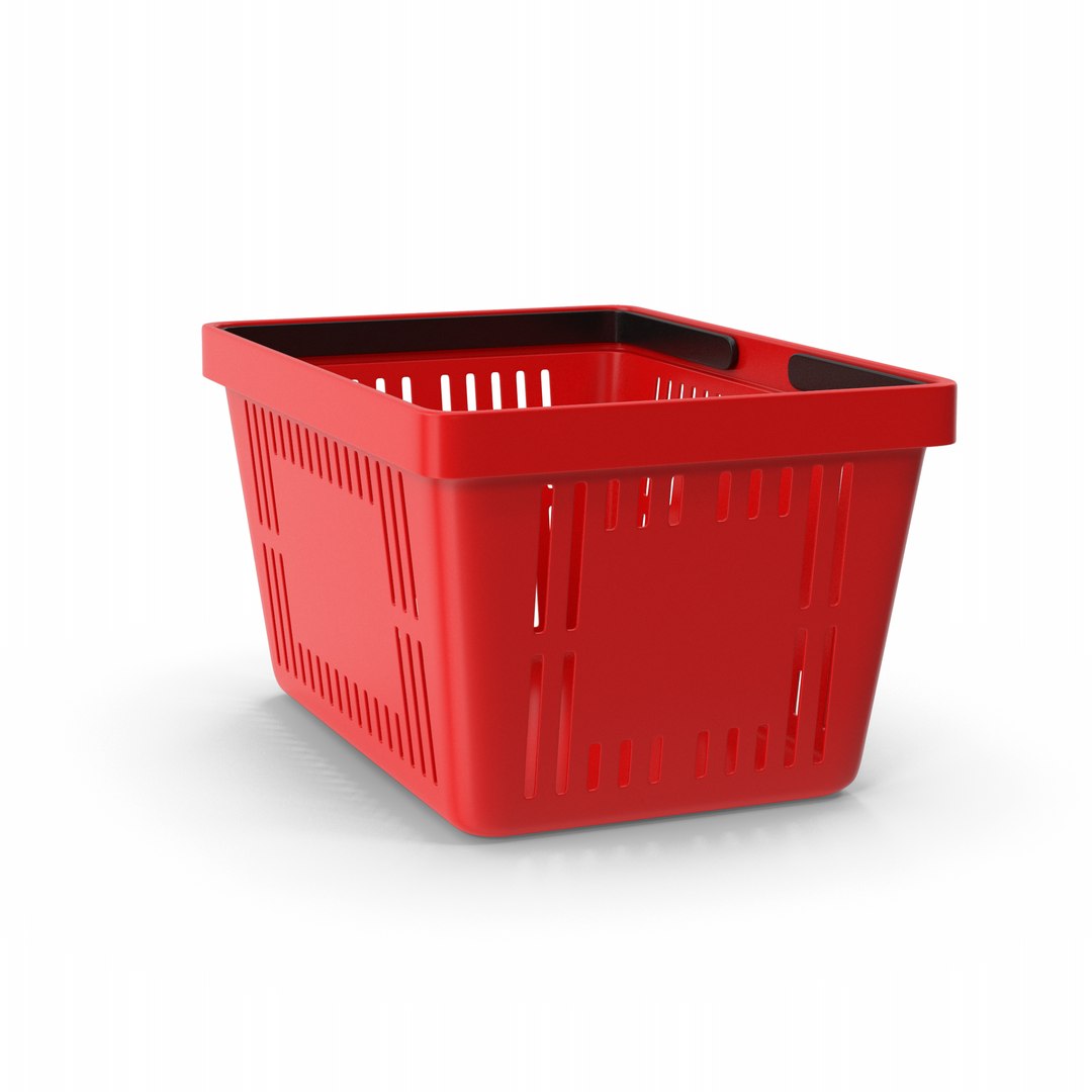 Red Shopping Basket 3D model - TurboSquid 2168523