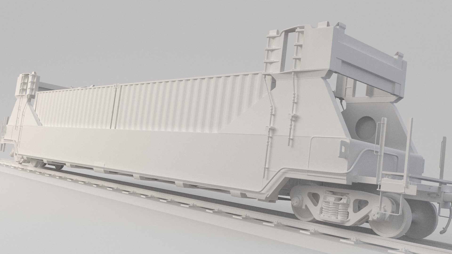 Container Train Wagon Model - TurboSquid 1524136