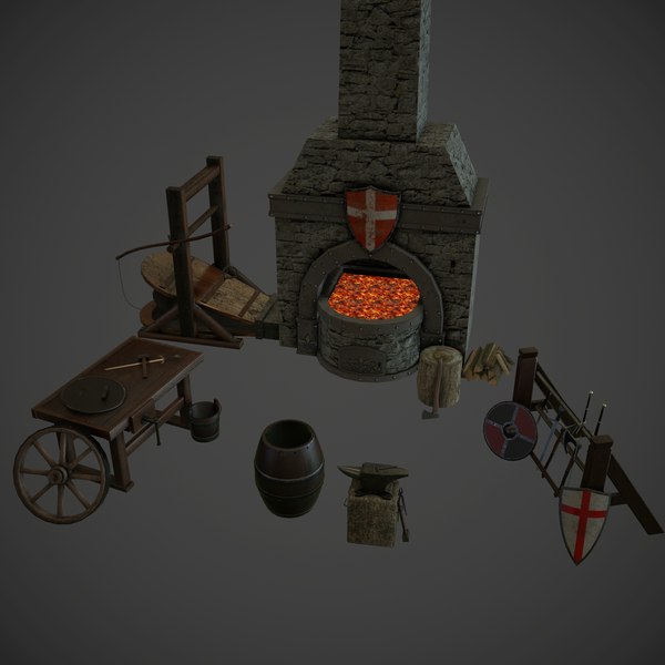 bellows blacksmith smith 3d 3ds
