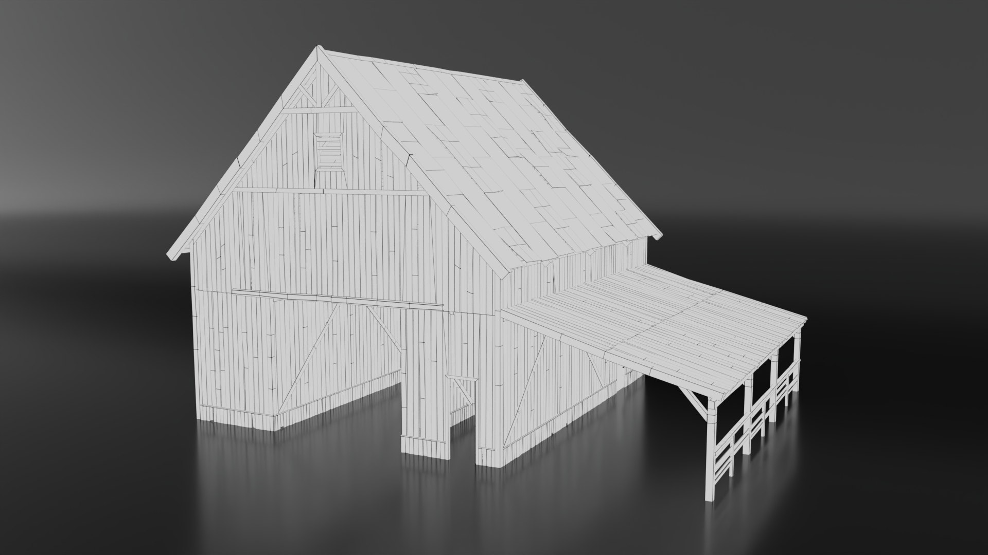 3D Medieval Barn - TurboSquid 2344976