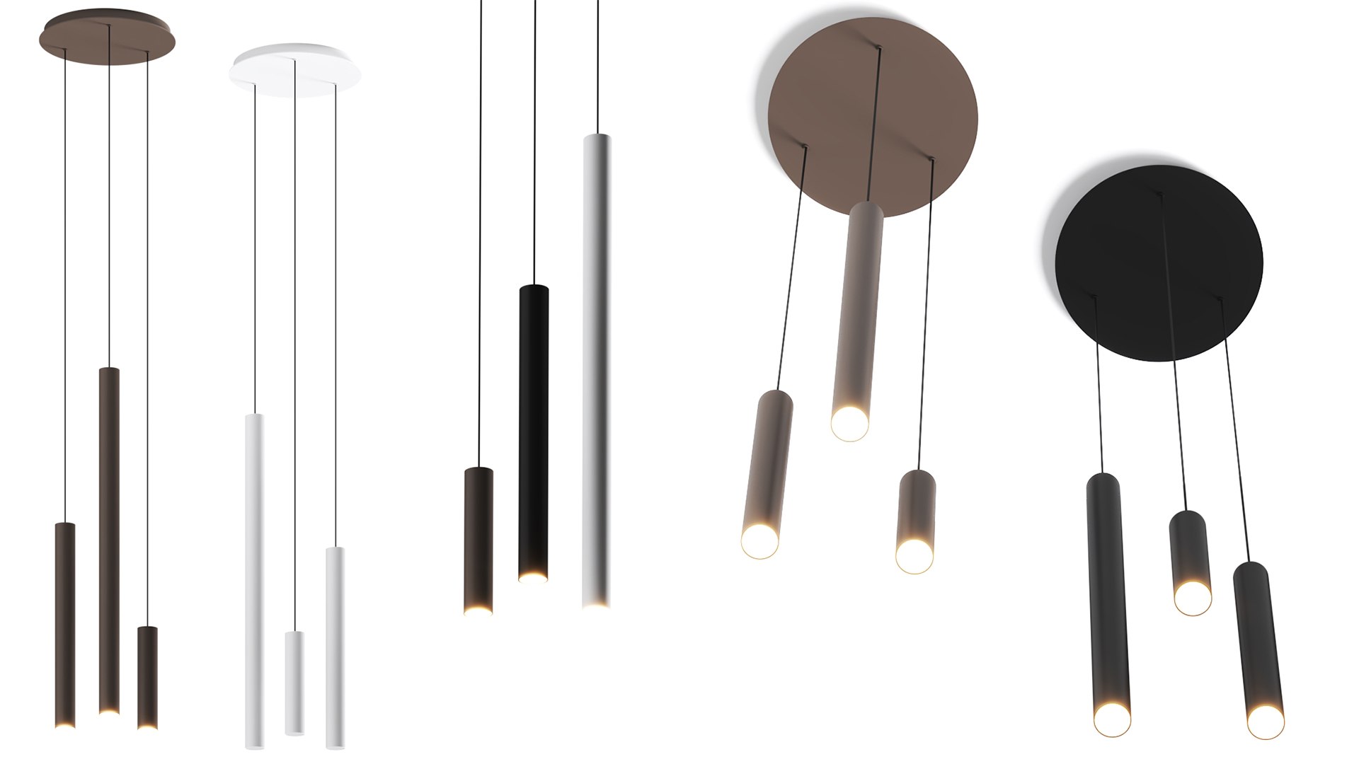 3D A-Tube Lodes Cluster suspension lamps Pendant model - TurboSquid 2111975