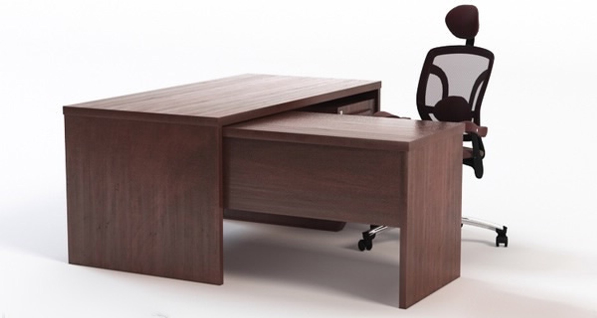 Corner Office Desk 3d 3ds
