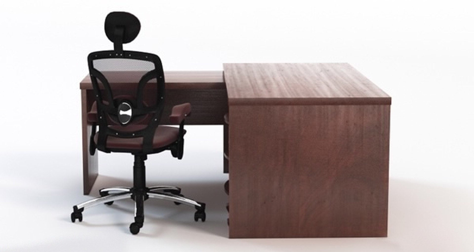 Corner Office Desk 3d 3ds