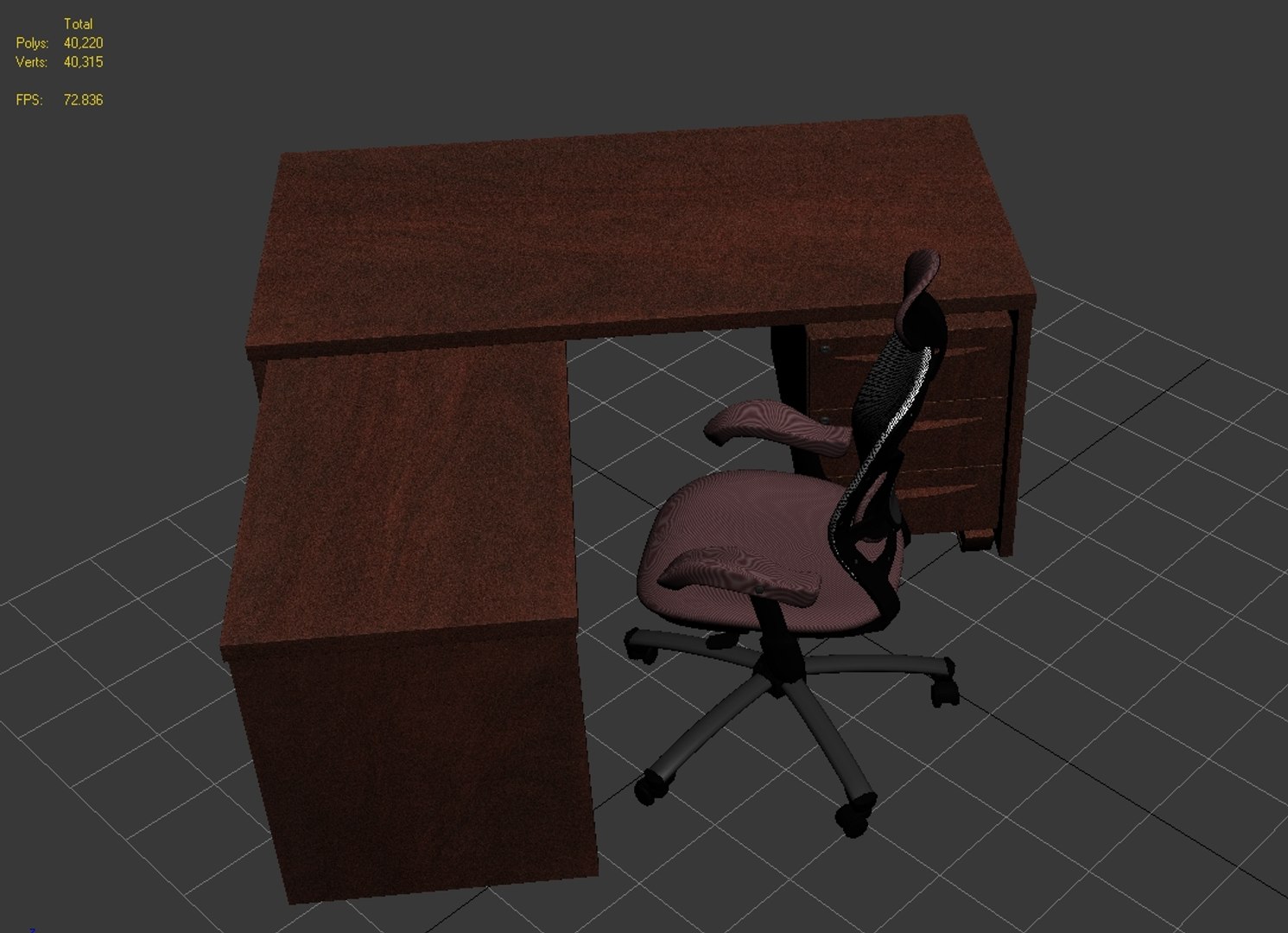 Corner Office Desk 3d 3ds
