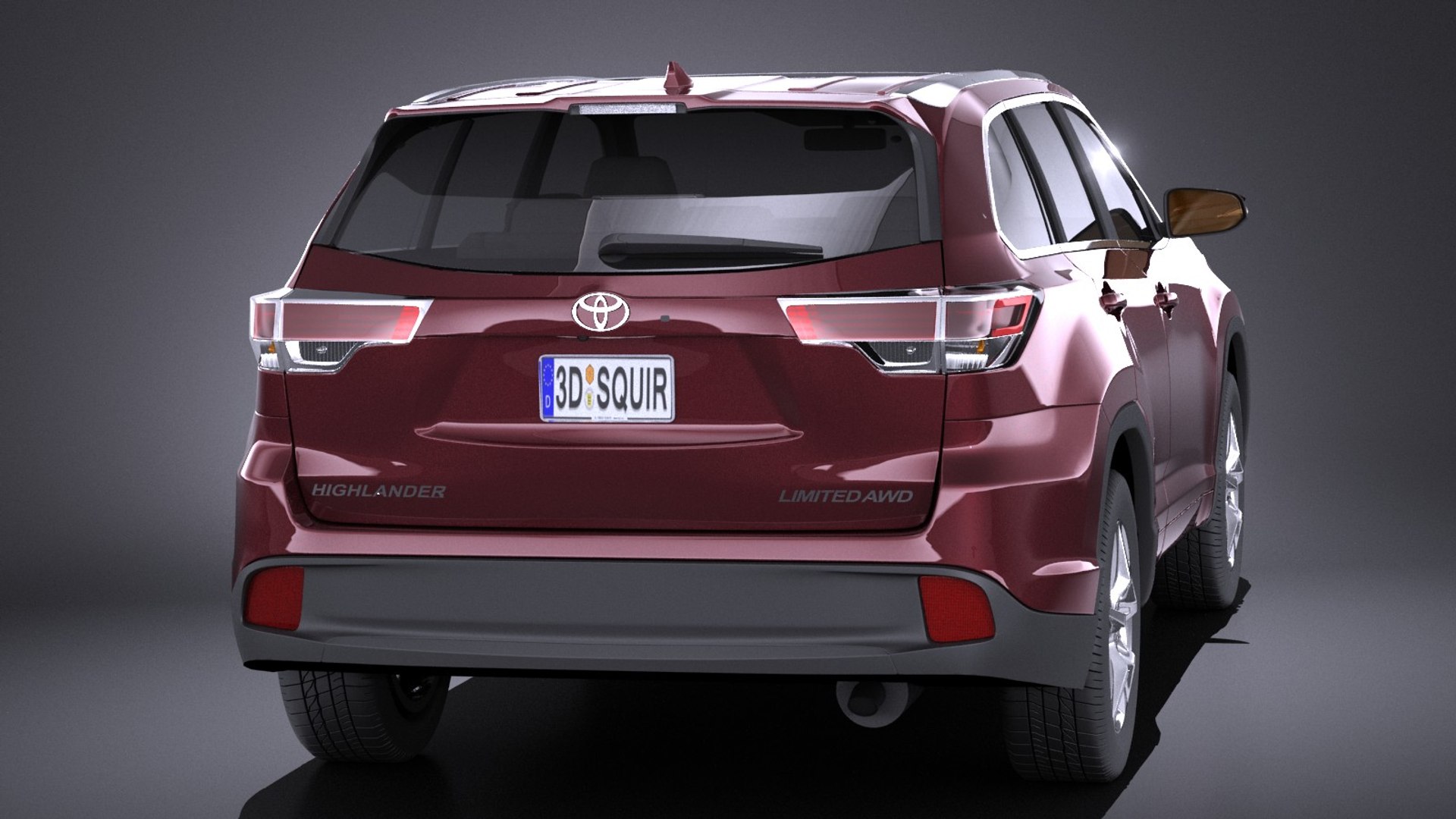 2015 Toyota Highlander 3D - TurboSquid 1253005