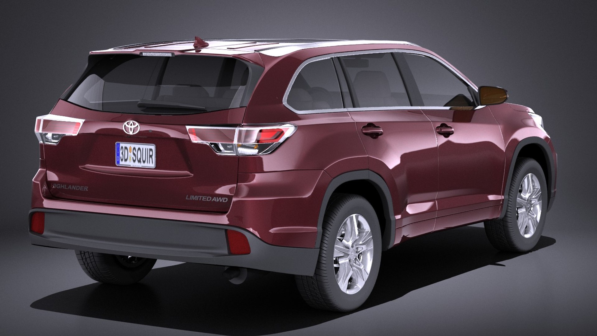 2015 Toyota Highlander 3D - TurboSquid 1253005