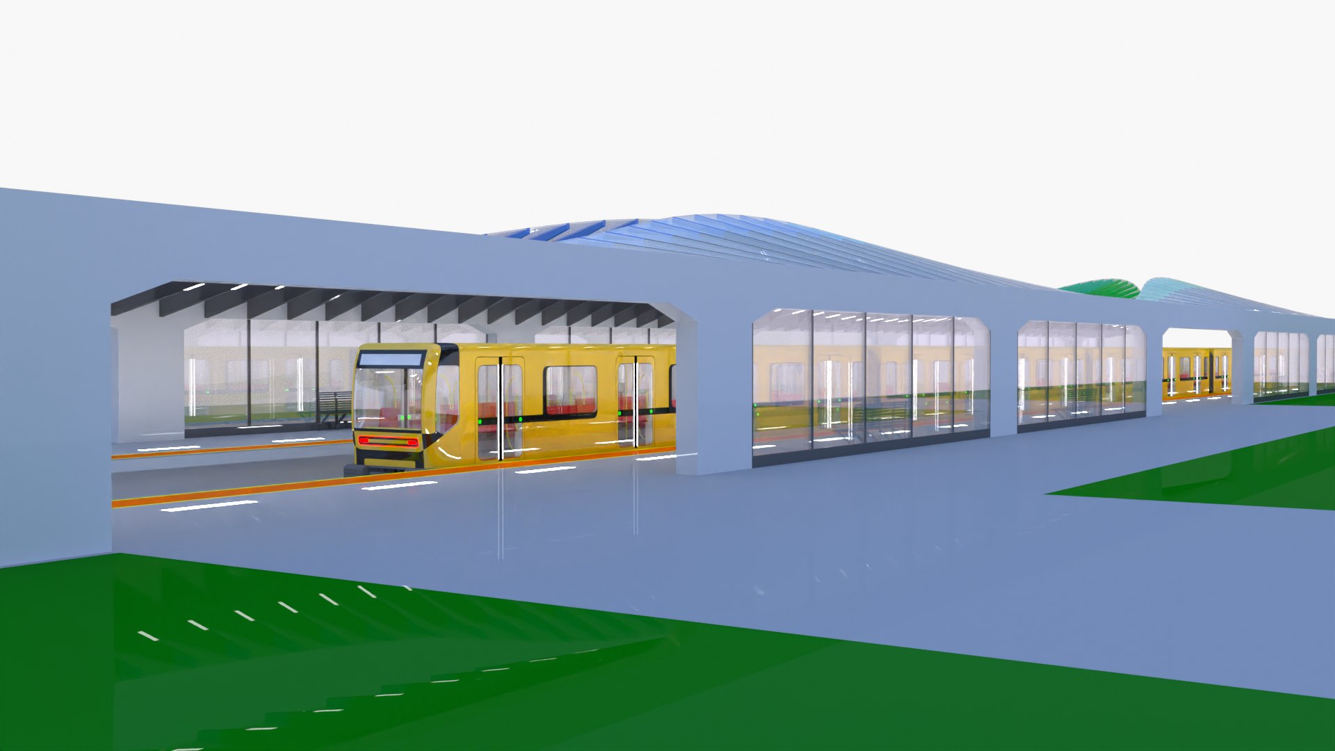 3D Metro Station Concept Model - TurboSquid 2161223