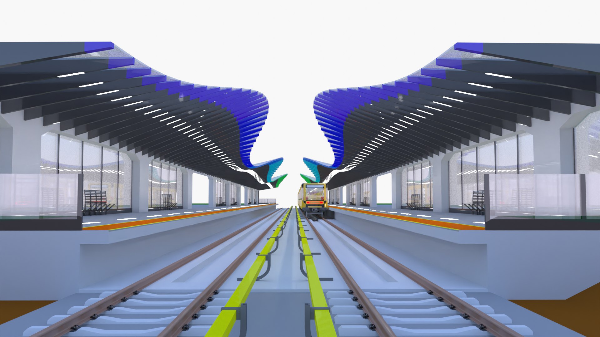 3D Metro Station Concept Model - TurboSquid 2161223
