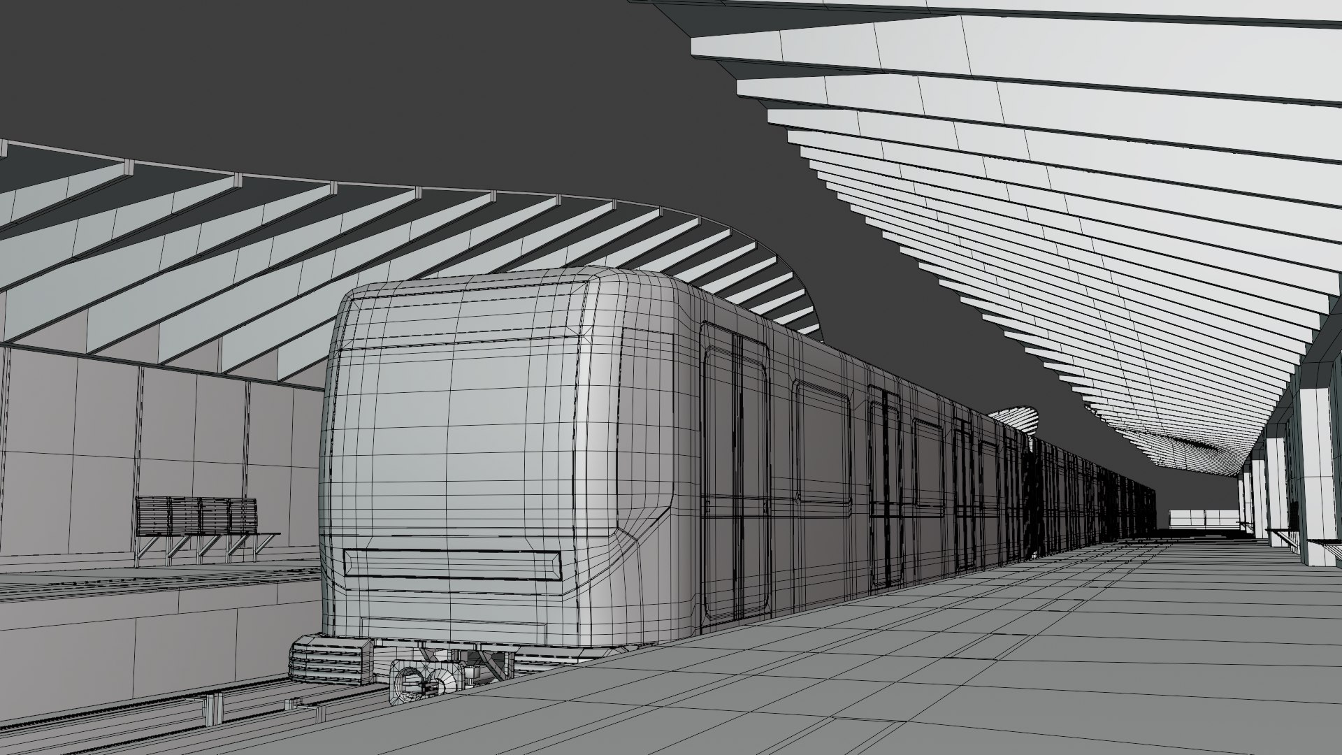 3D Metro Station Concept Model - TurboSquid 2161223