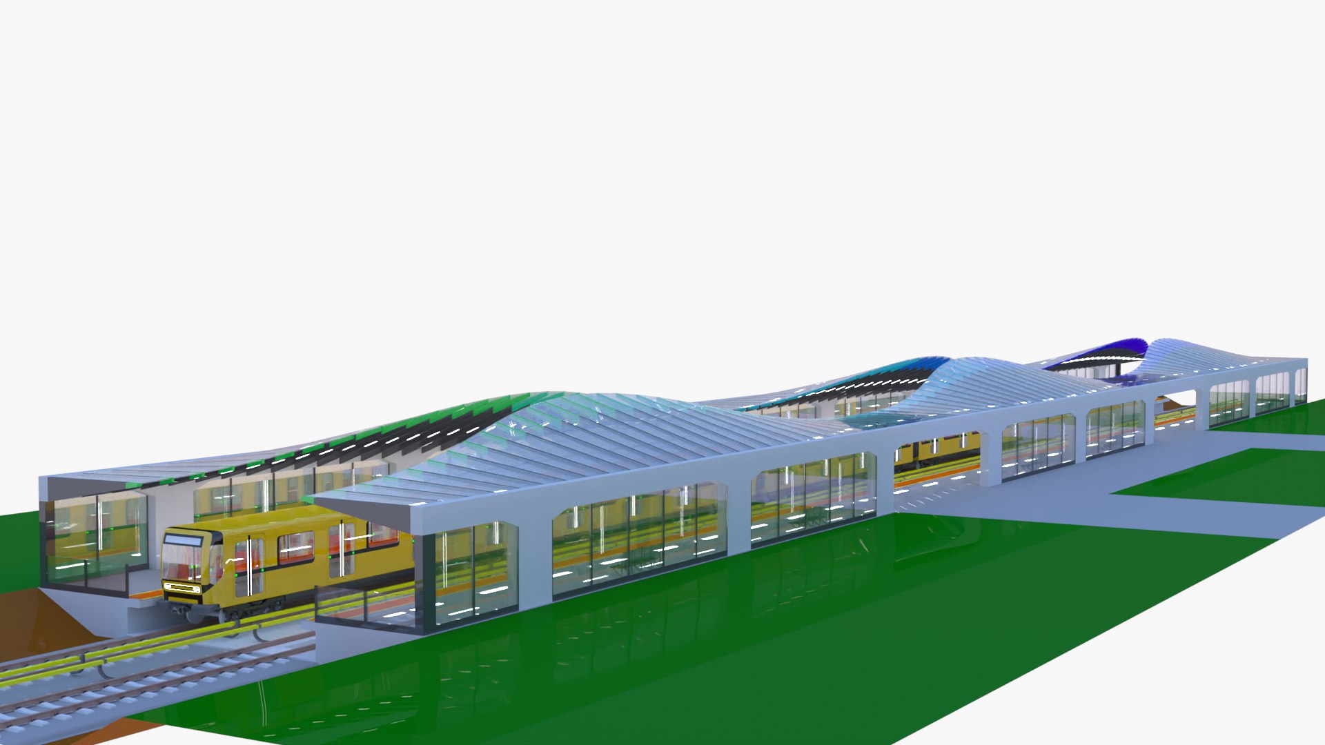 3D Metro Station Concept Model - TurboSquid 2161223