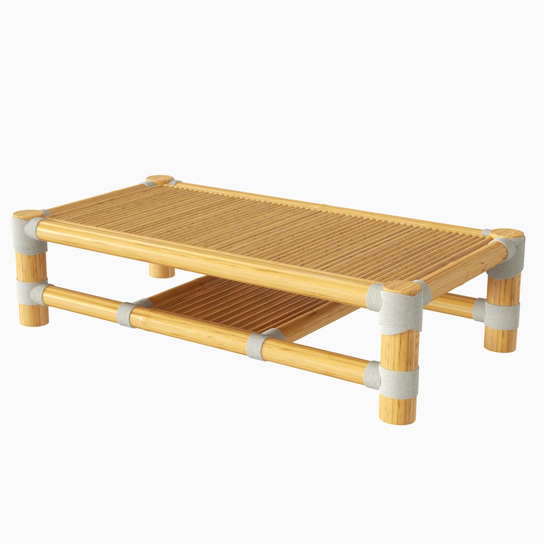 Bamboo table design 3D model - TurboSquid 1412034