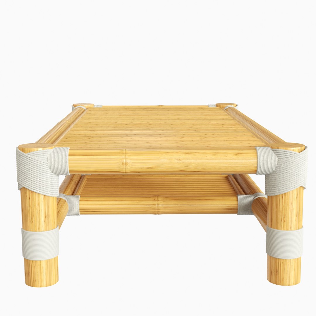Bamboo Table Design 3D Model - TurboSquid 1412034