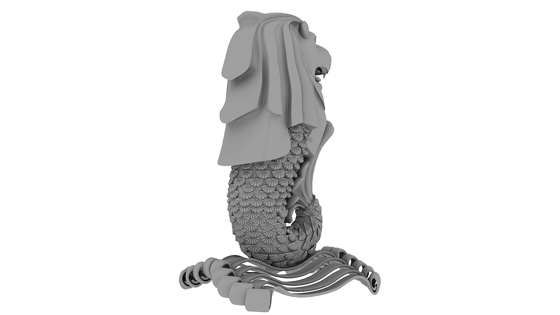 3D Merlion Singapore Lion - TurboSquid 1551189