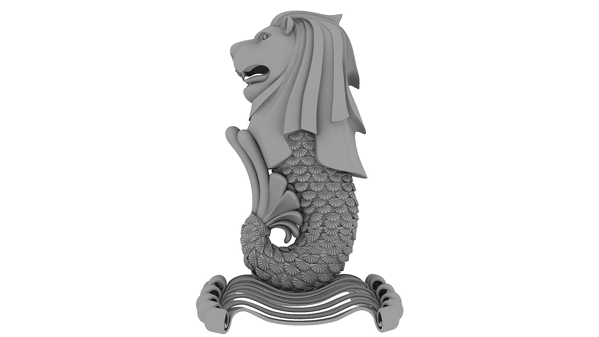 3D Merlion Singapore Lion - TurboSquid 1551189