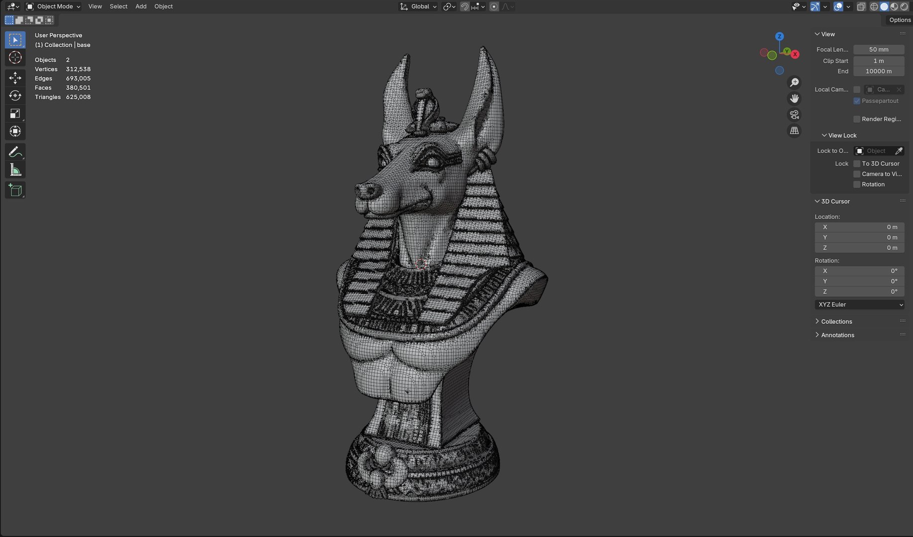 3D Anubis Statue Collection - TurboSquid 2434556