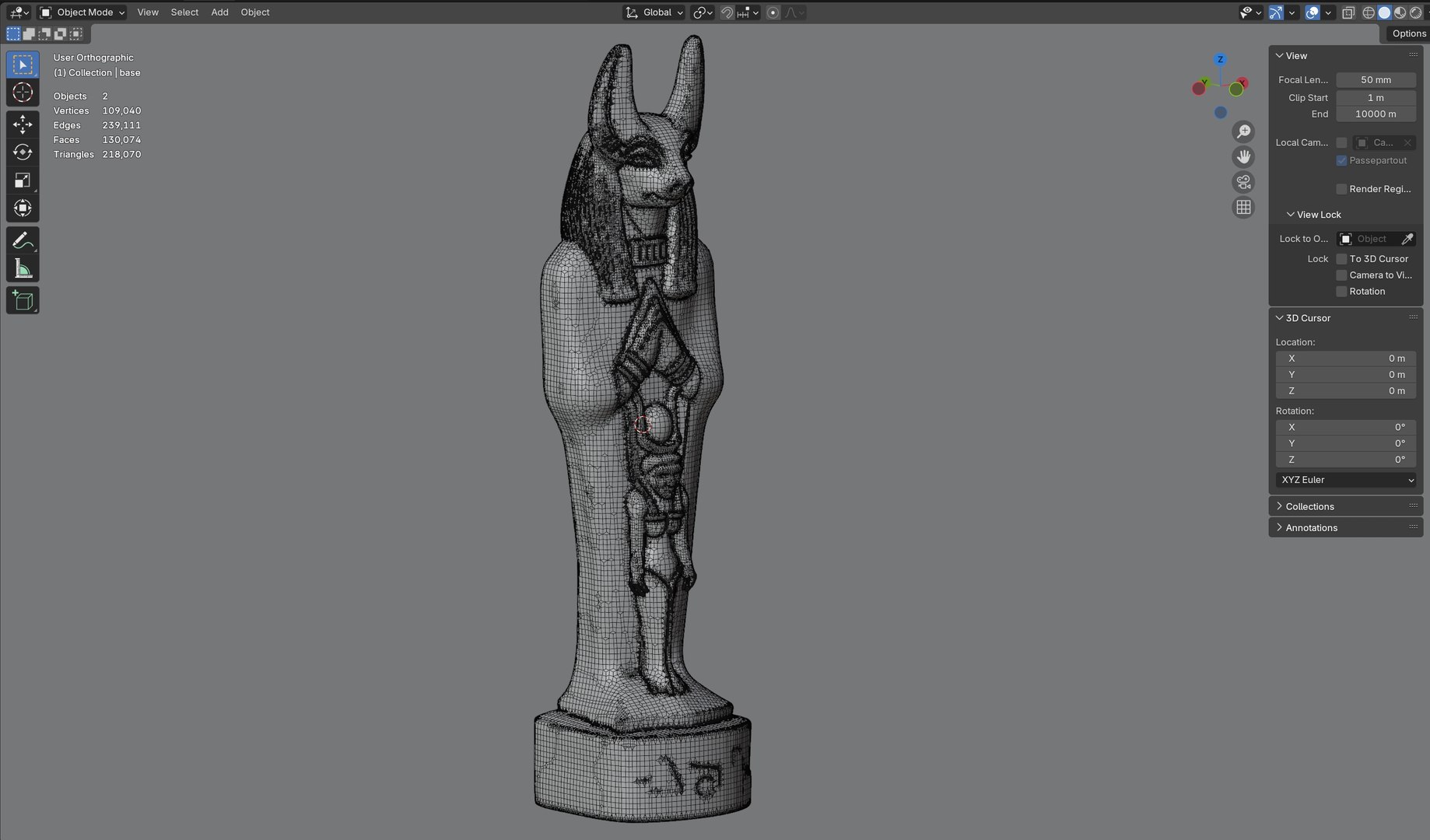 3D Anubis Statue Collection - TurboSquid 2434556