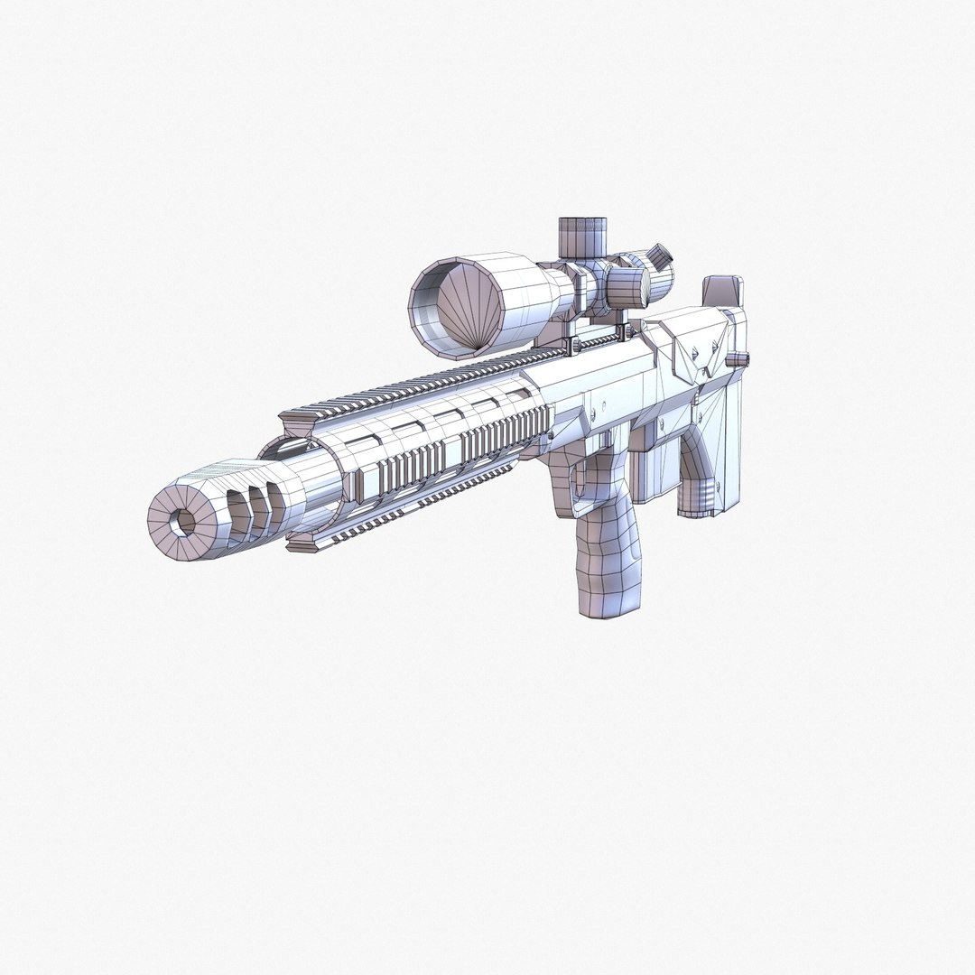 Dta Srs A1 Sniper Rifle 3d Model