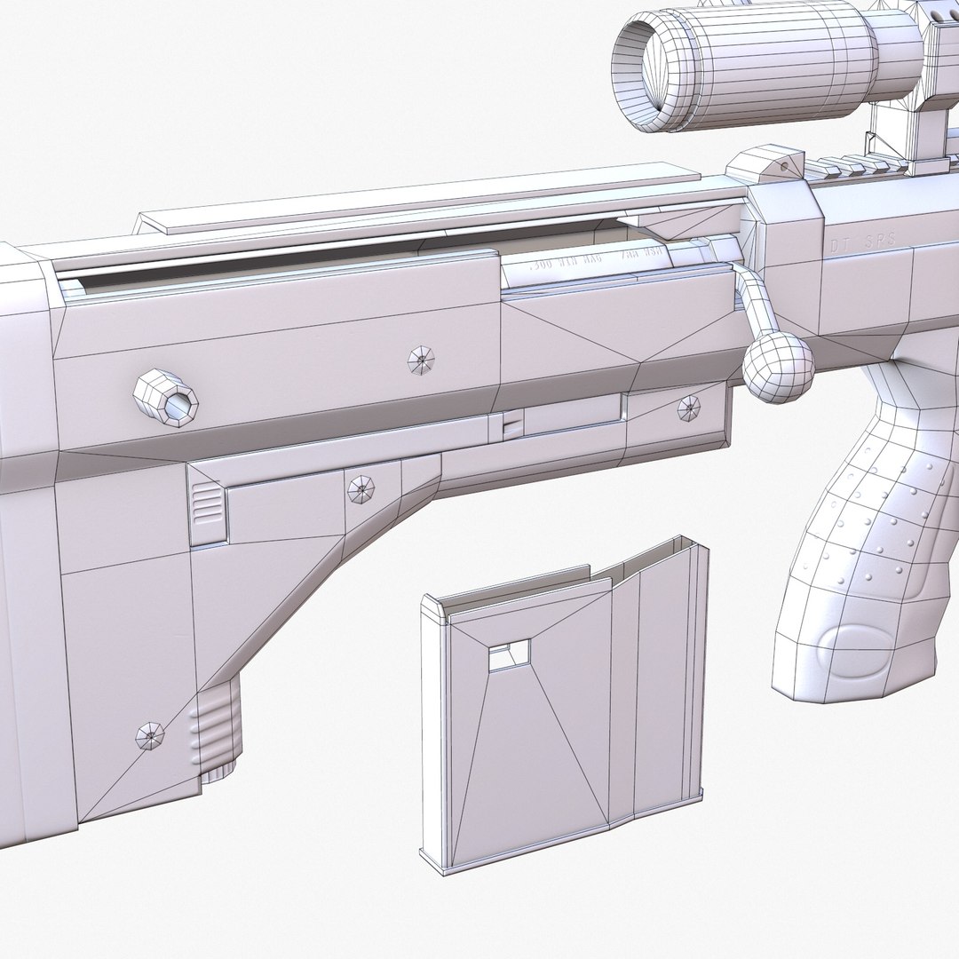 Dta Srs A1 Sniper Rifle 3d Model