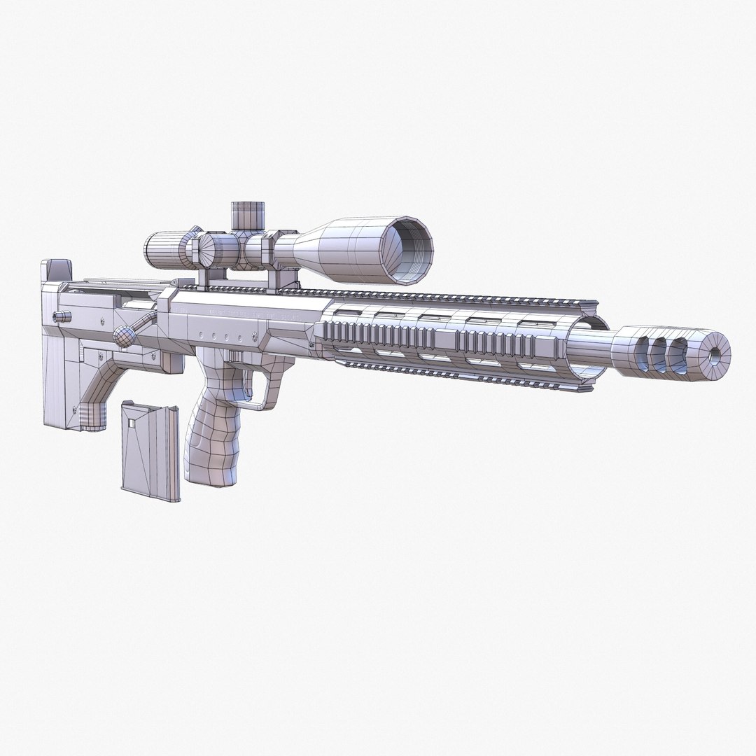 Dta Srs A1 Sniper Rifle 3d Model