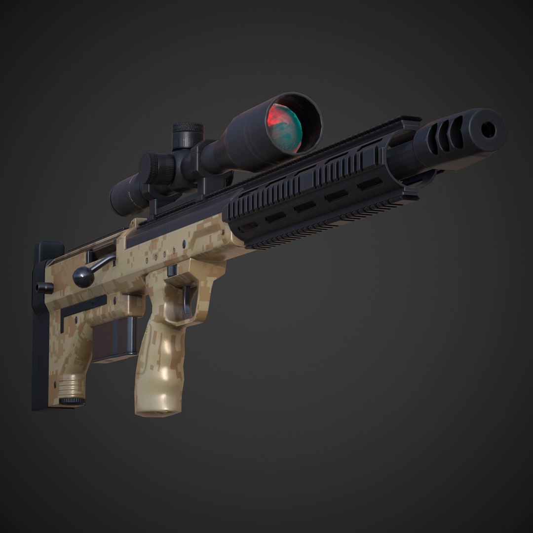 Dta Srs A1 Sniper Rifle 3d Model