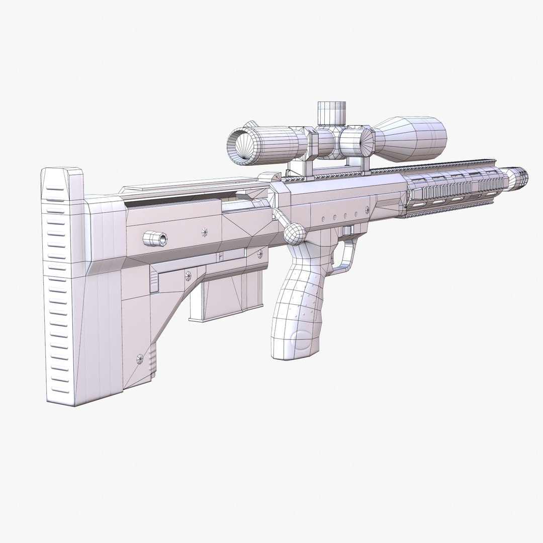 Dta Srs A1 Sniper Rifle 3d Model
