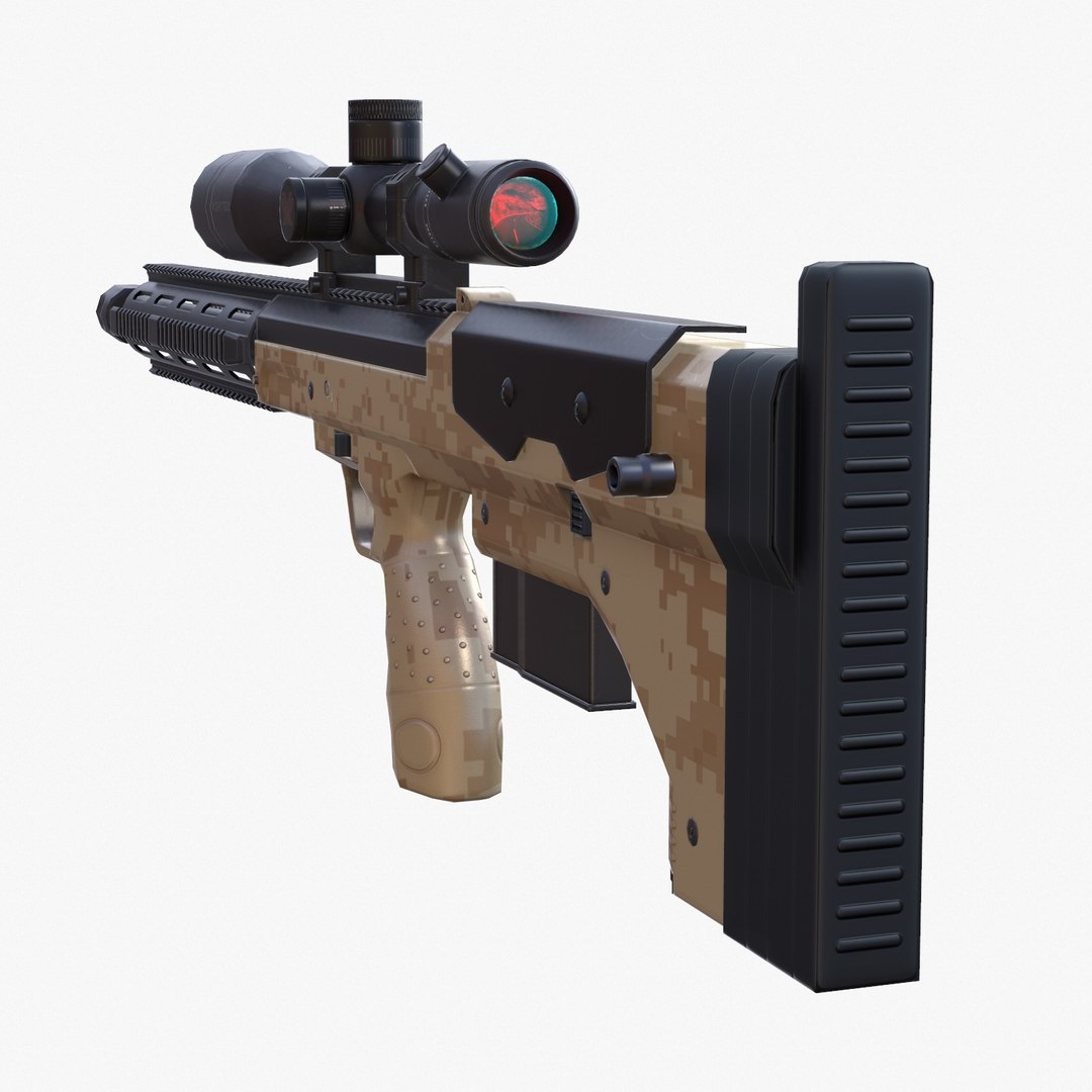 Dta Srs A1 Sniper Rifle 3d Model