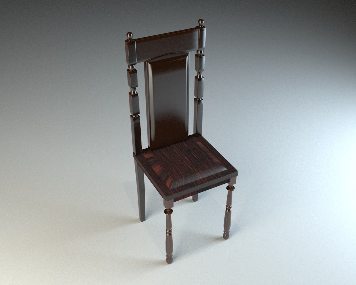 3d Wooden Chair