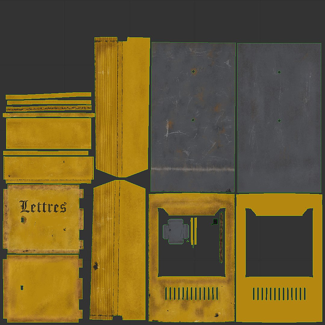 3d Old Vintage Mail Box