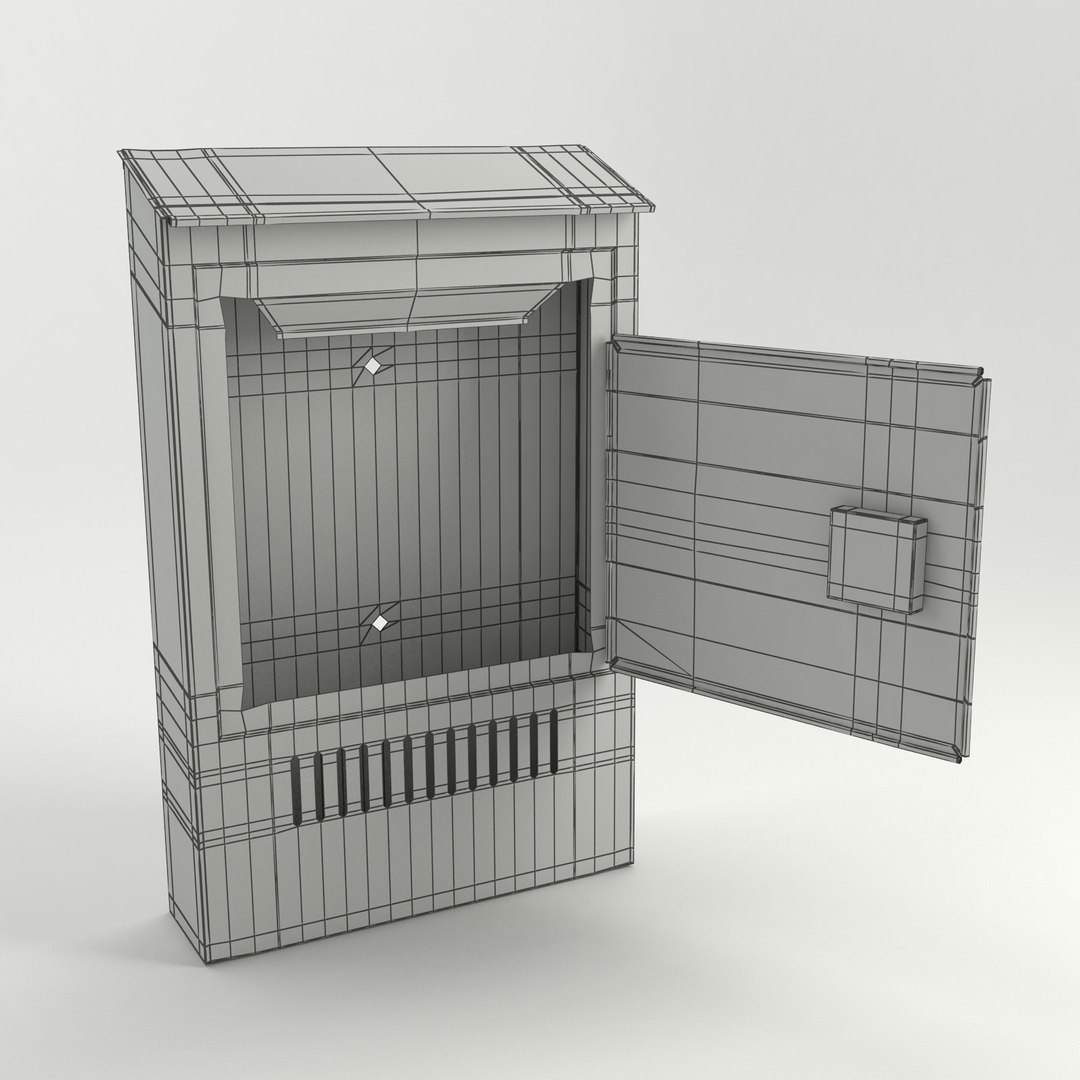 3d Old Vintage Mail Box