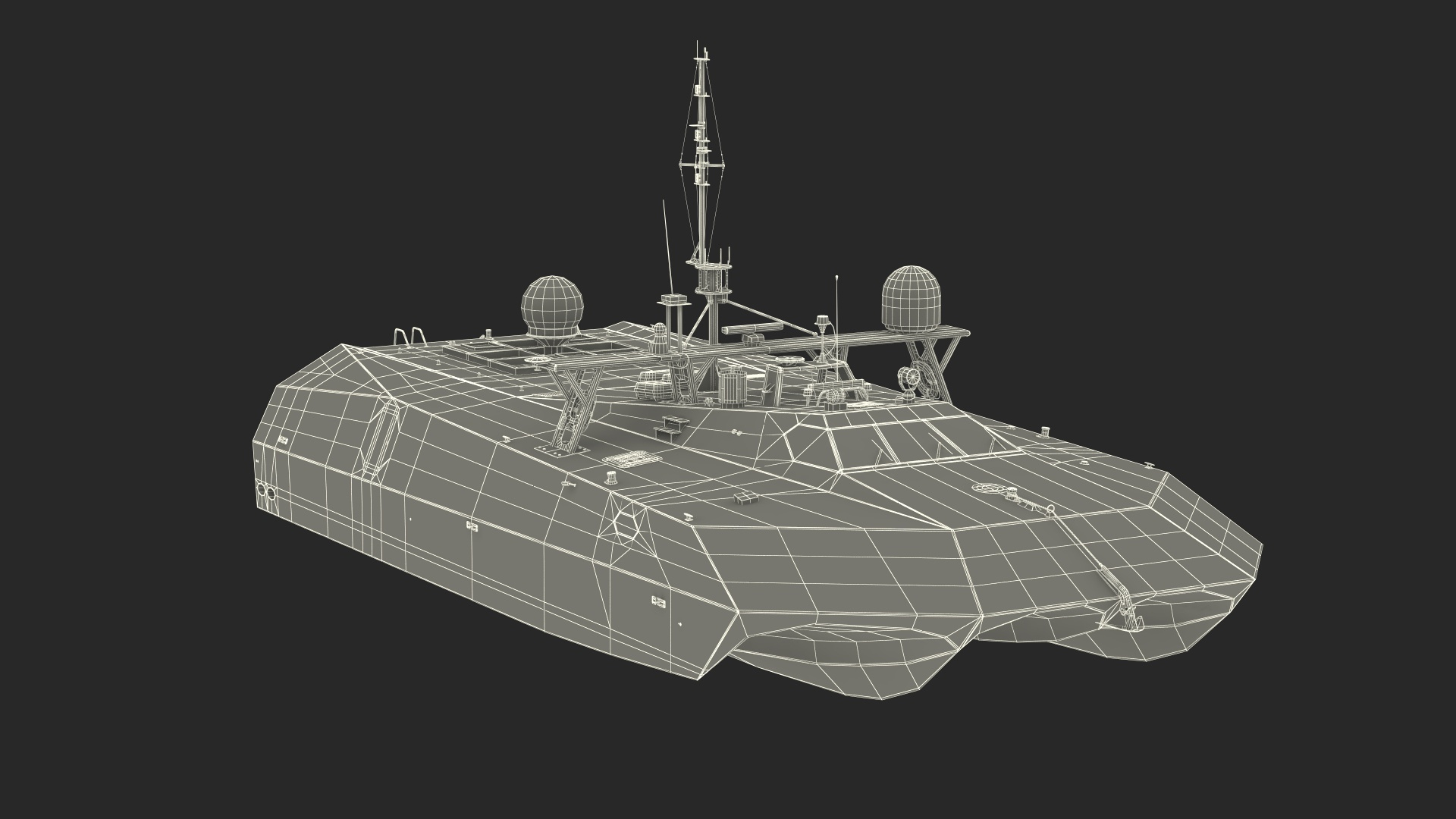 3D M80 Stiletto Stealth Naval Ship Rigged - TurboSquid 2182966