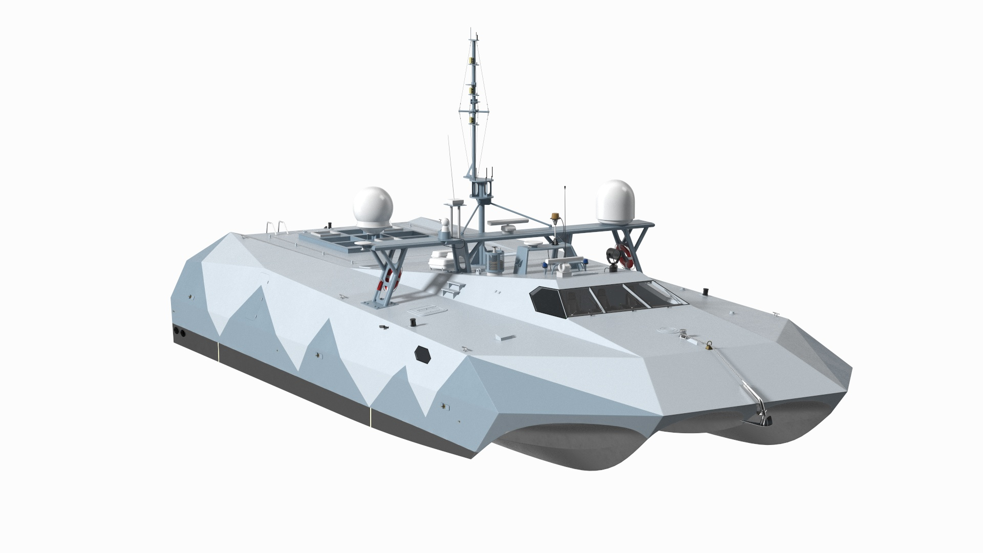 3D M80 Stiletto Stealth Naval Ship Rigged - TurboSquid 2182966
