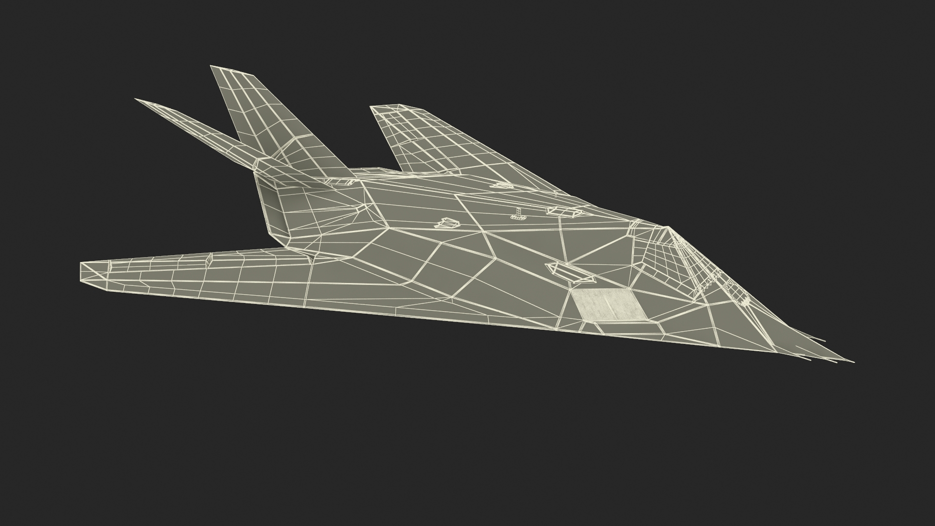 Military Stealth Aircraft In Flight 3D Model - TurboSquid 2319929