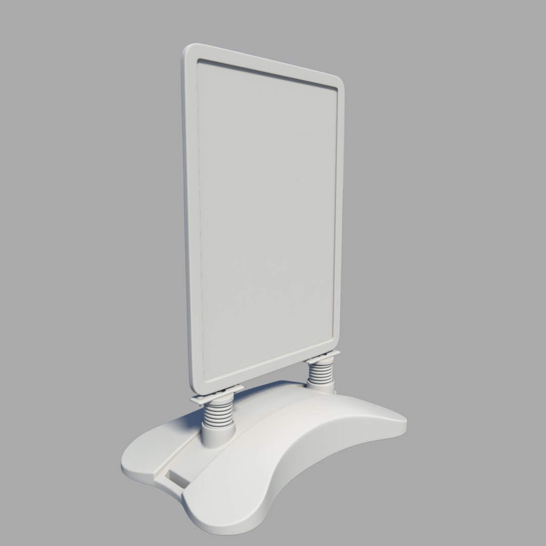 sign board 3d obj
