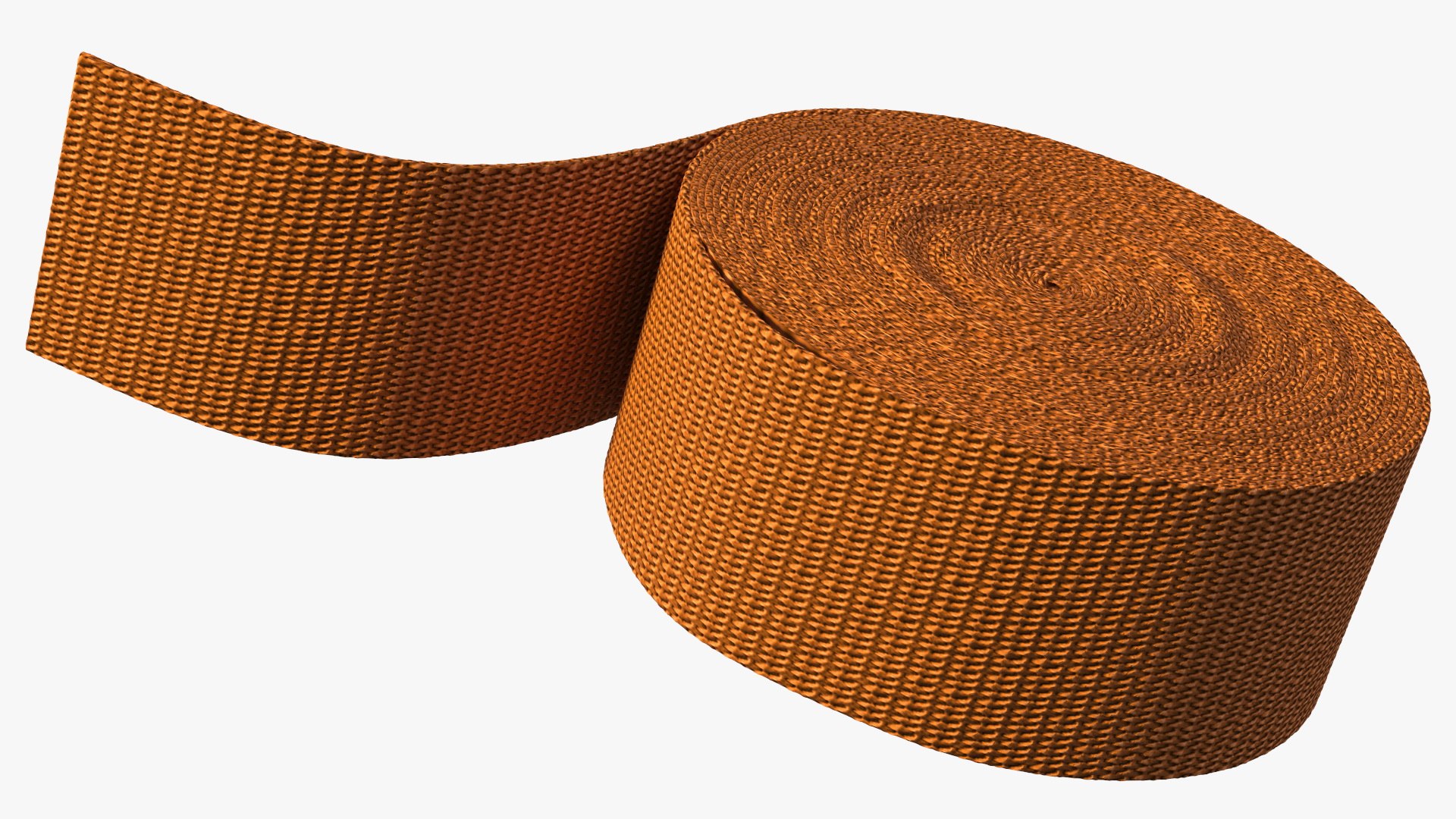 3D Model Webbing Belt Strap Roll Orange - TurboSquid 1841741