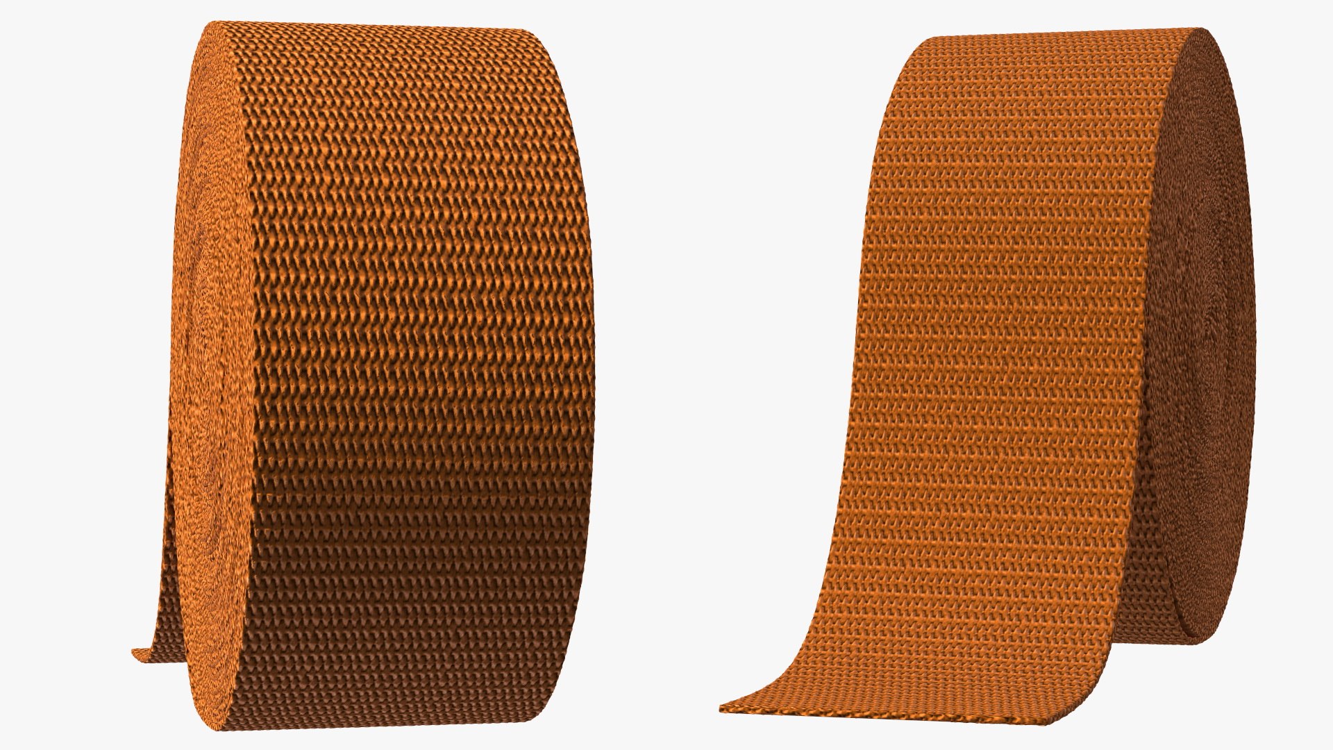 3D Model Webbing Belt Strap Roll Orange - TurboSquid 1841741
