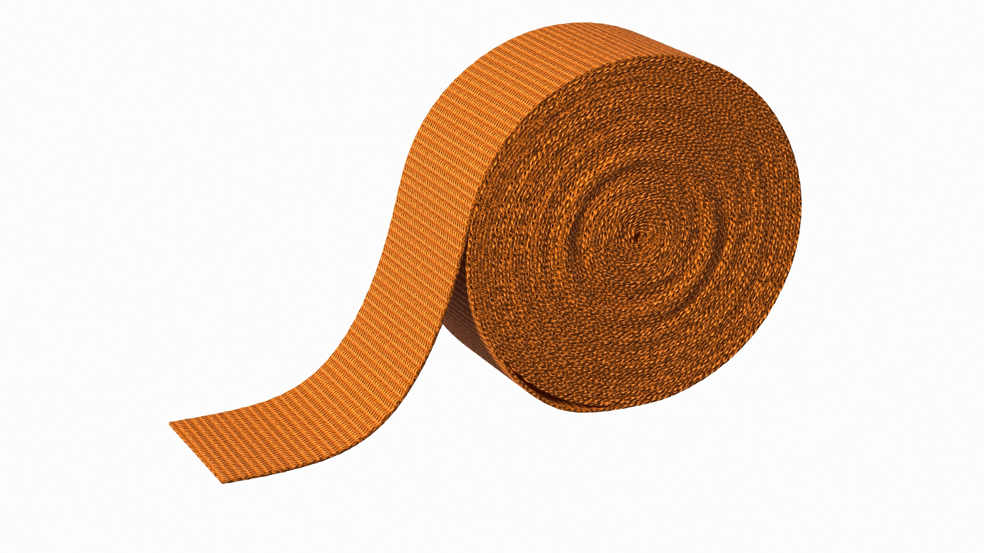3D Model Webbing Belt Strap Roll Orange - TurboSquid 1841741