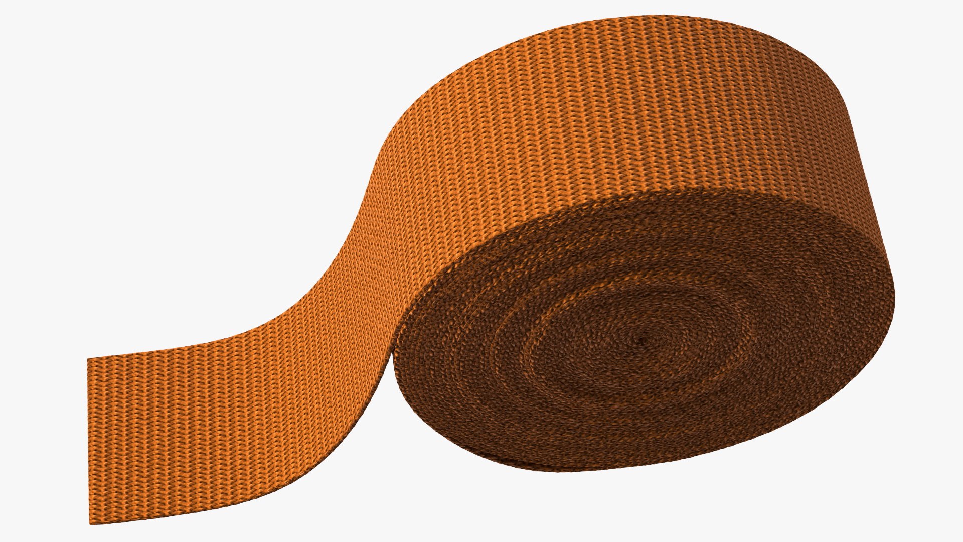 3D Model Webbing Belt Strap Roll Orange - TurboSquid 1841741
