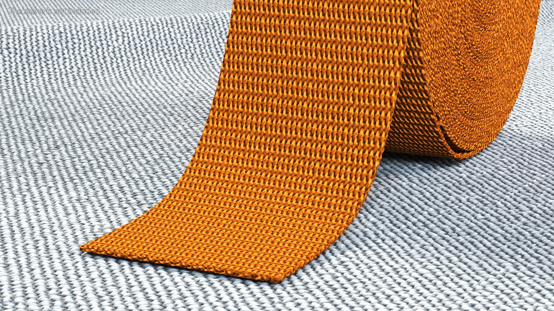 3D Model Webbing Belt Strap Roll Orange - TurboSquid 1841741