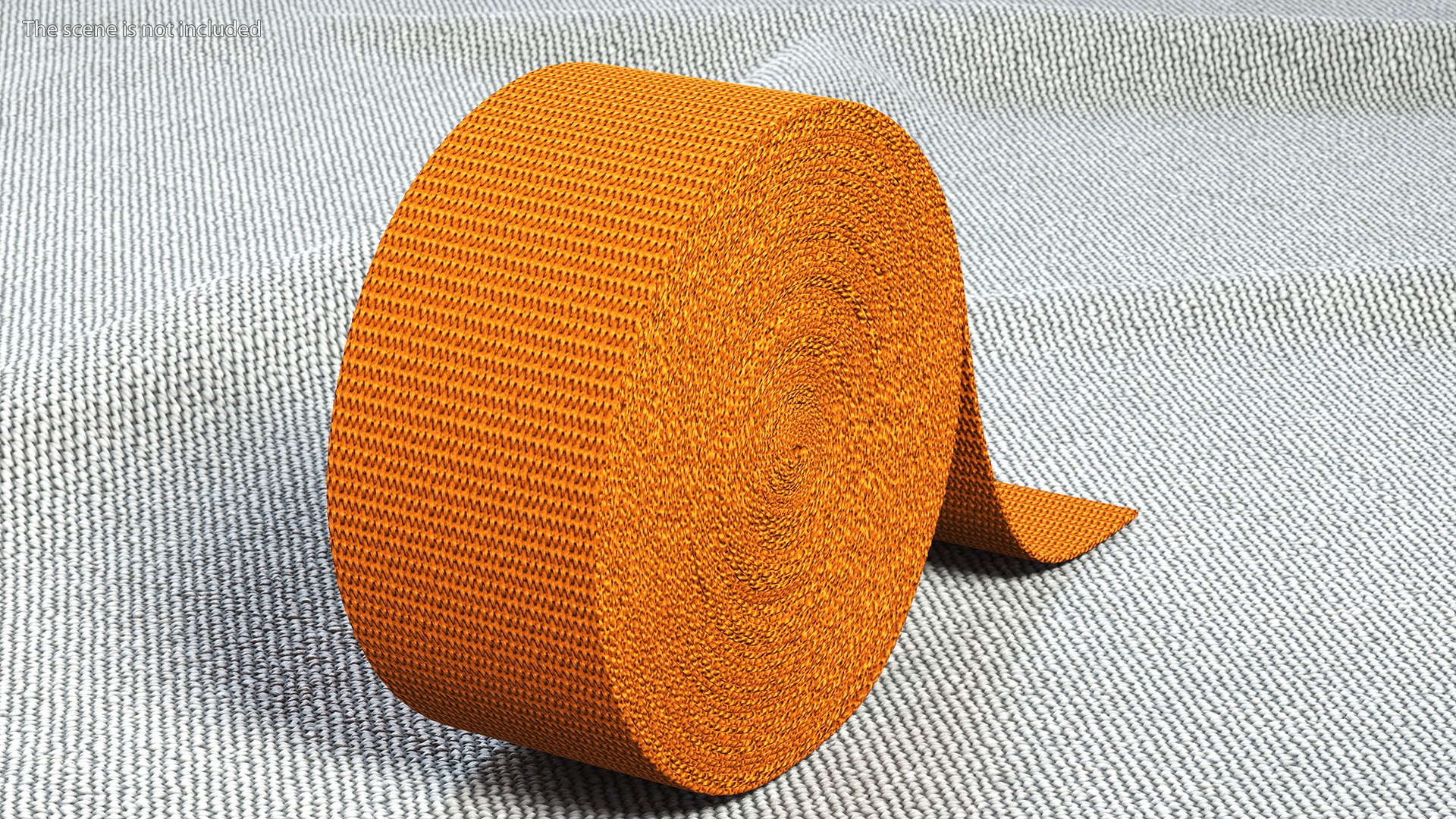 3D Model Webbing Belt Strap Roll Orange - TurboSquid 1841741