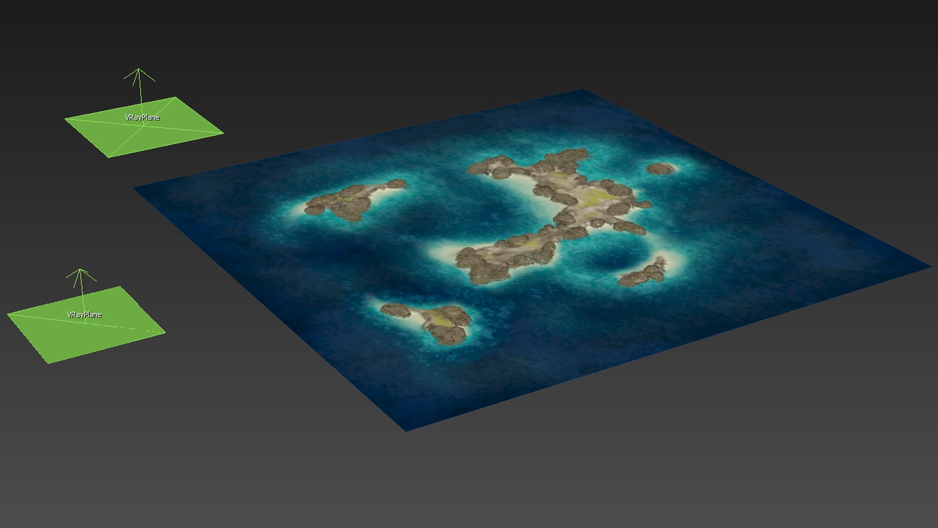 3D Islands In The Ocean With Sand And Rocks - TurboSquid 2213191