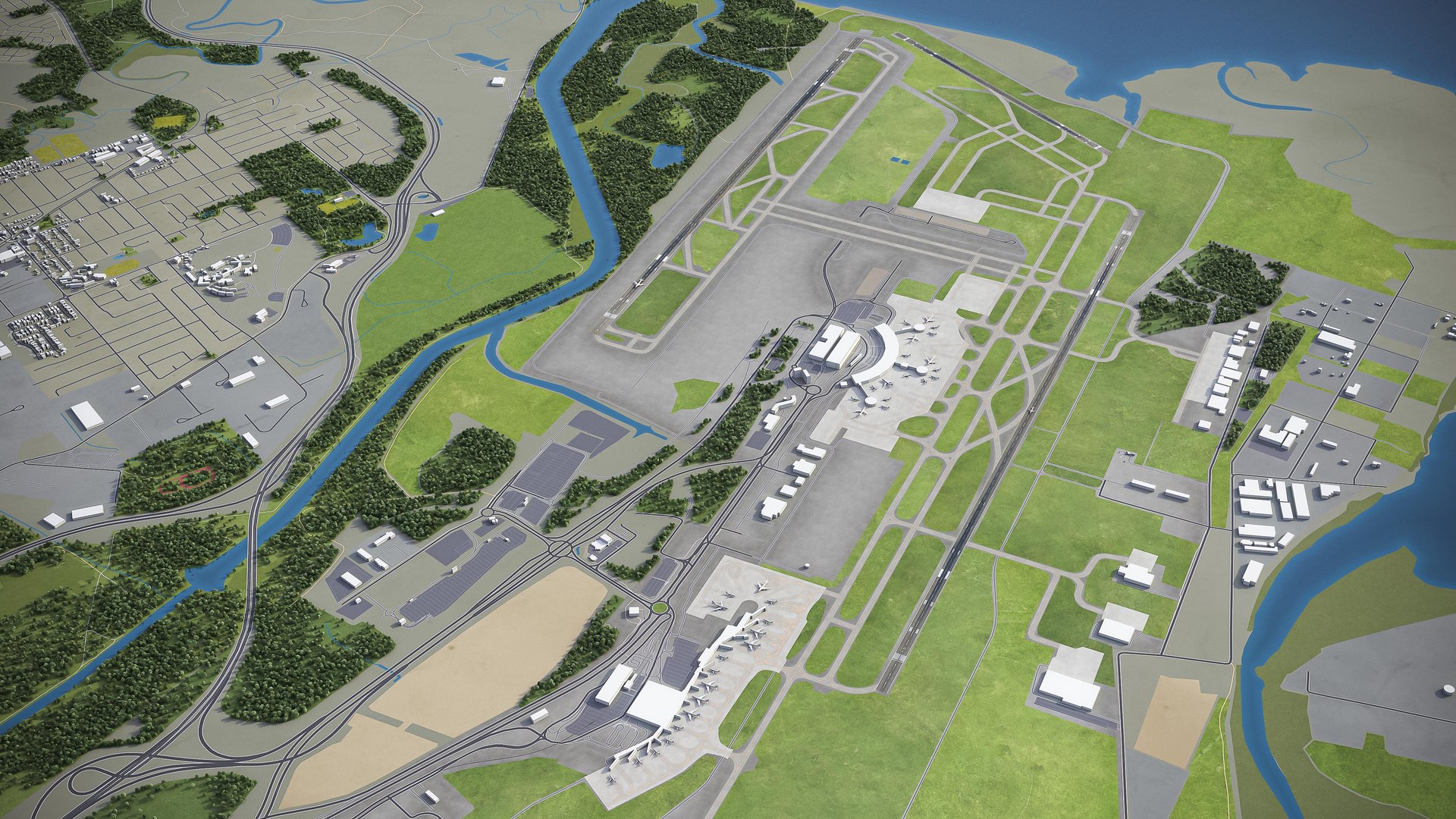 Brisbane Airport - Bne 3D - TurboSquid 1534692