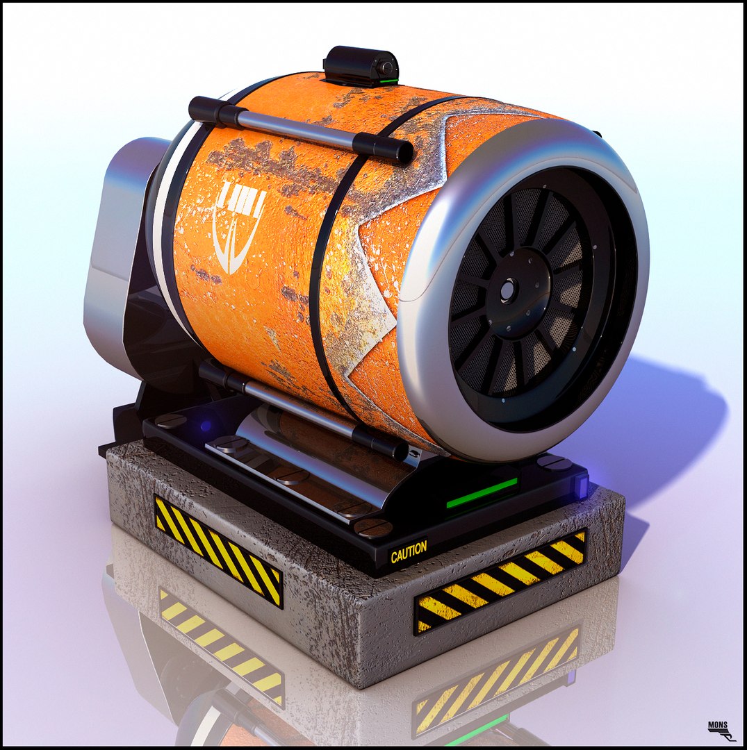 Machine Futuristic Fan 3d Max