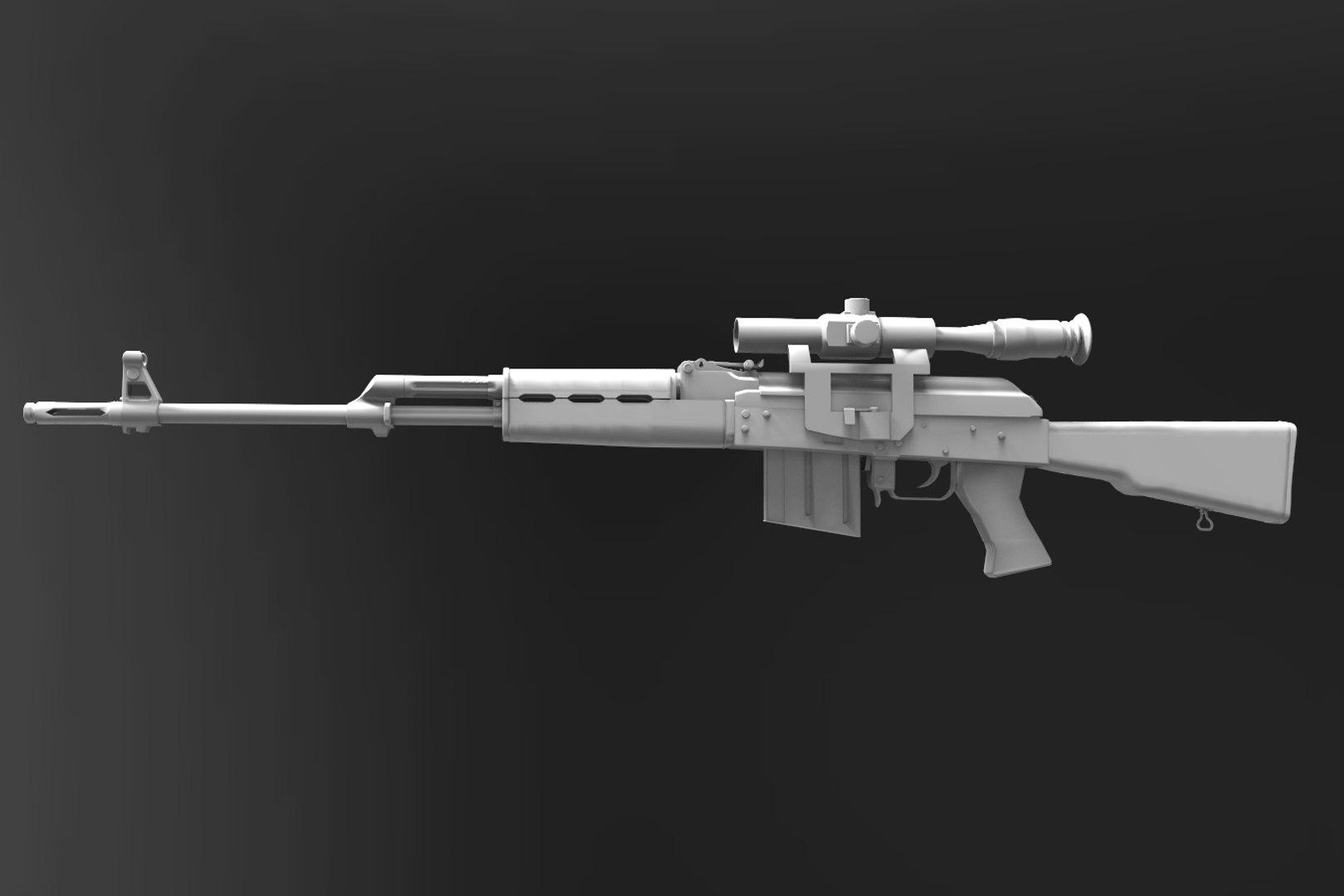 zastava sniper rifle m-76 3d 3ds