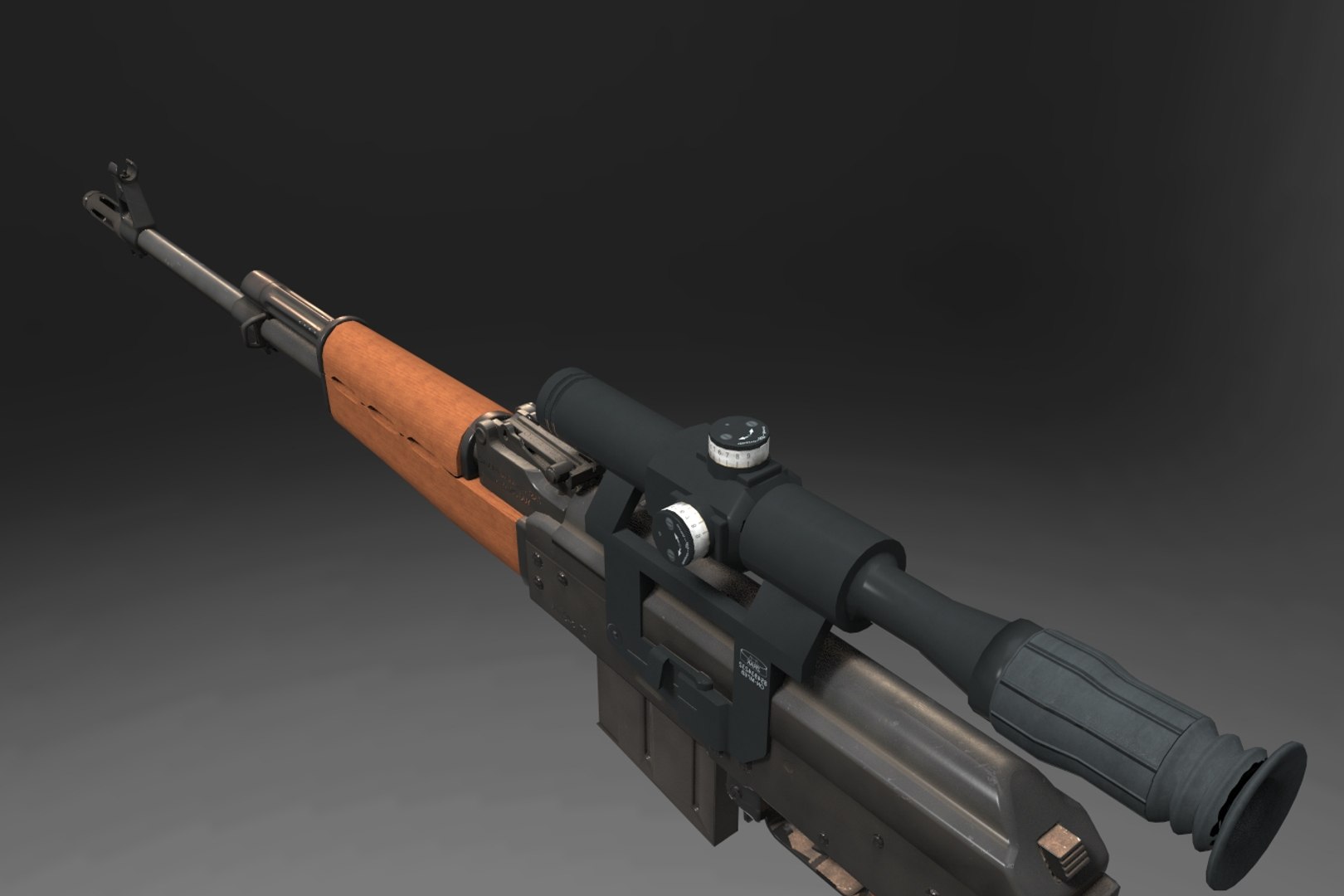 zastava sniper rifle m-76 3d 3ds