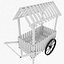 Peddler Flower Cart 3d Model