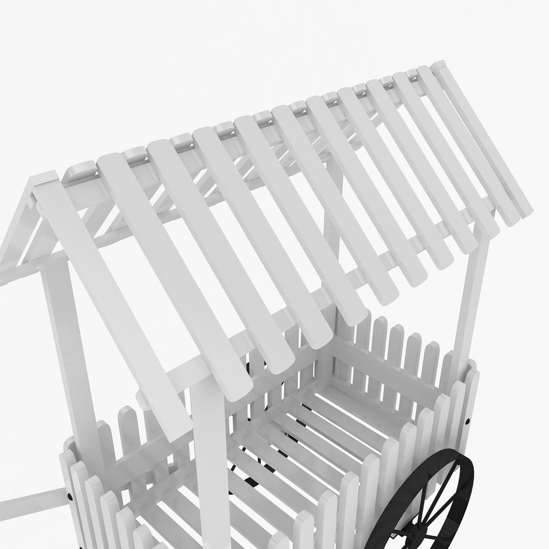 Peddler Flower Cart 3d Model